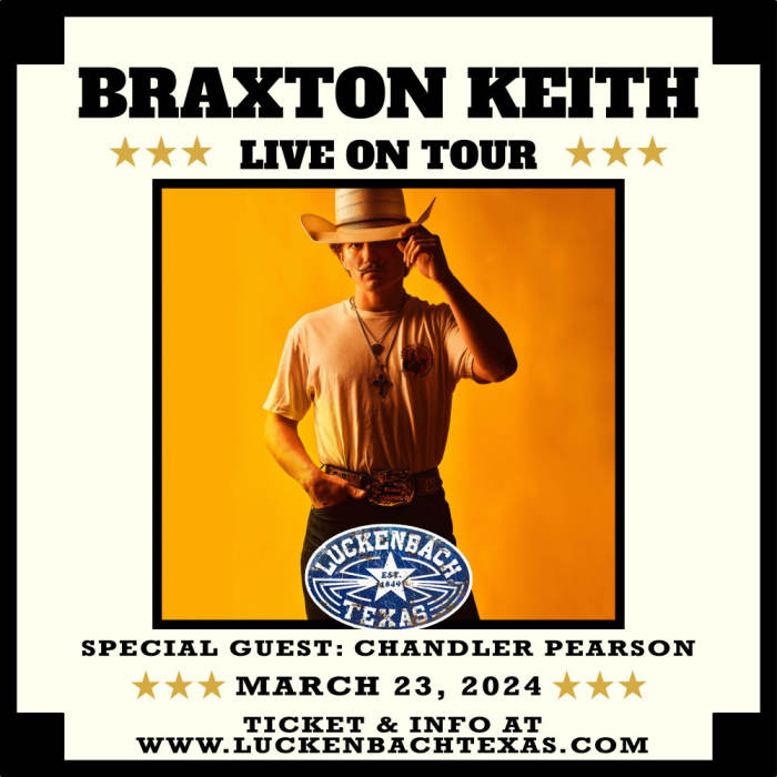 Braxton Keith + Chandler Pearson Dancehall Show @ Luckenbach Texas ...