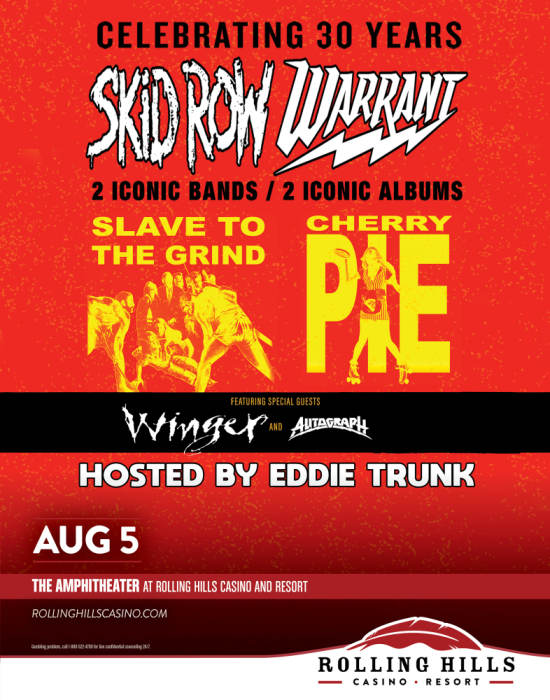 SKID ROW AND WARRANT SPECIAL GUESTS WINGER & AUTOGRAPH @ The Obsidian ...